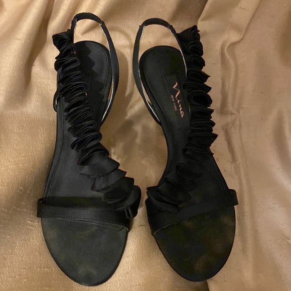 Nina | Shoes | Womens Open Toe High Heel Satin Dress Shoe | Poshmark